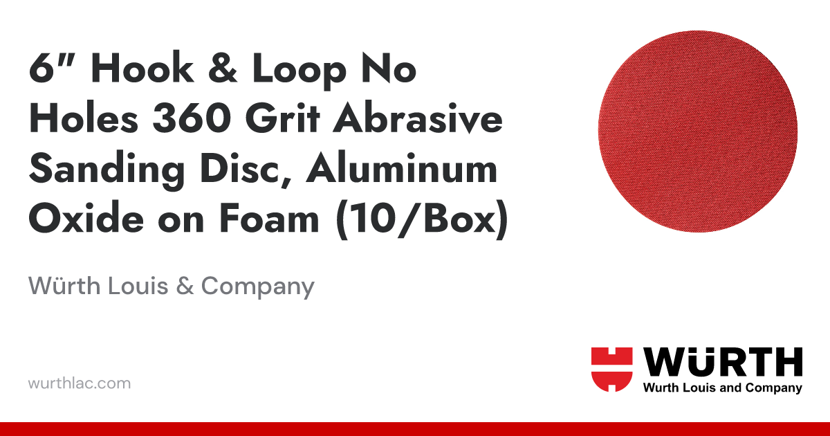 6" Hook & Loop No Holes 360 Grit Abrasive Sanding Disc, Aluminum Oxide ...
