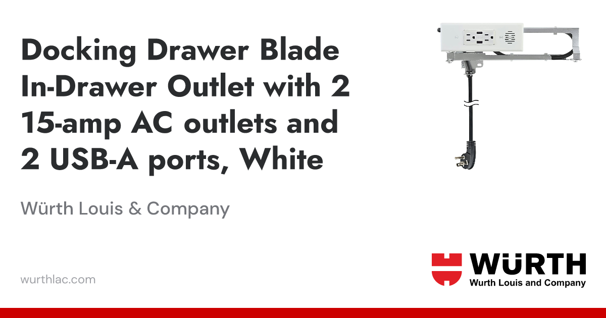 Docking Drawer Blade In-Drawer Outlet with 2 15-amp AC outlets and 2 ...