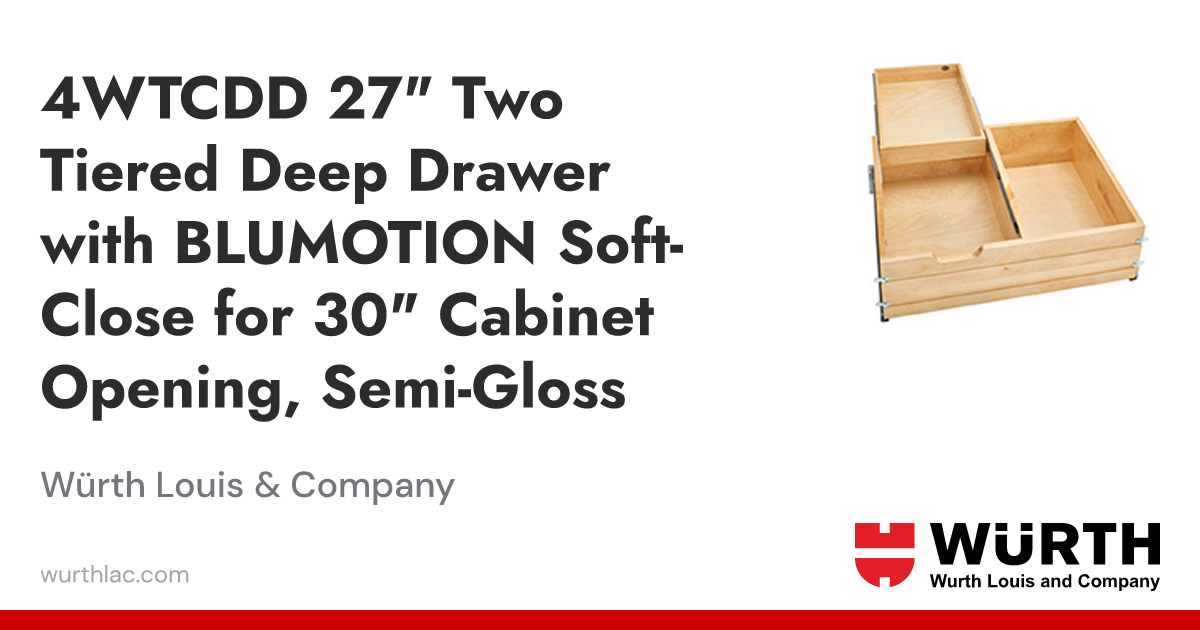4WTCDD 27" Two Tiered Deep Drawer with BLUMOTION Soft-Close for 30 ...