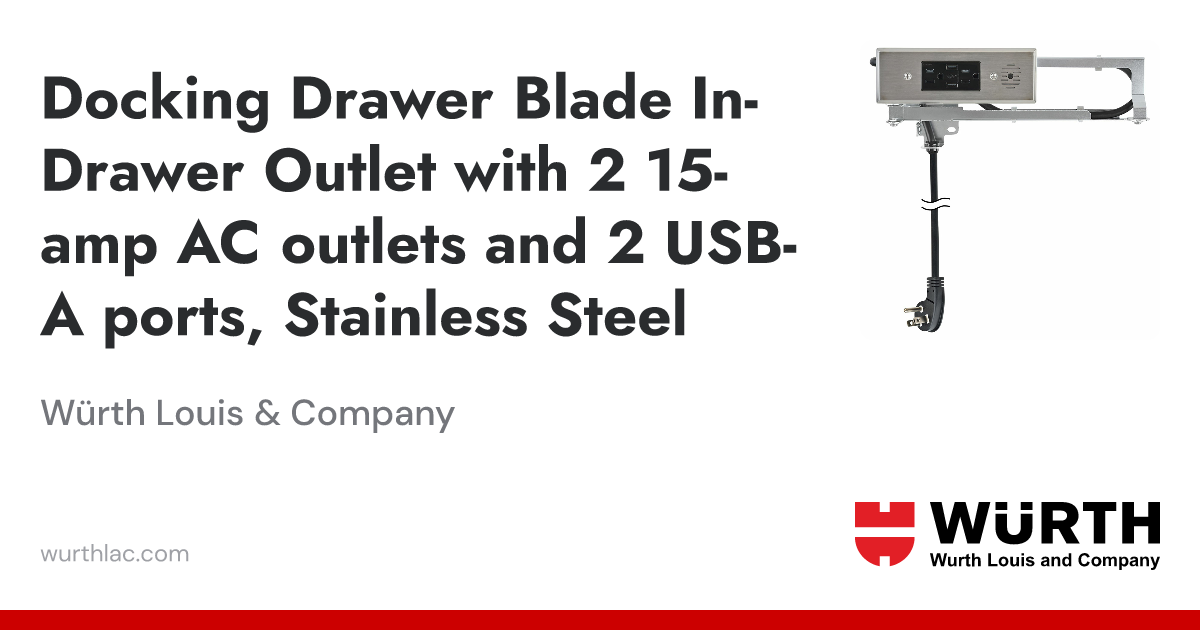 Docking Drawer Blade In-Drawer Outlet with 2 15-amp AC outlets and 2 ...