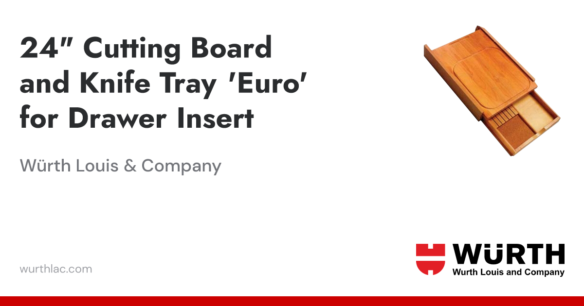 24" Cutting Board and Knife Tray 'Euro' for Drawer Insert | Würth Louis ...