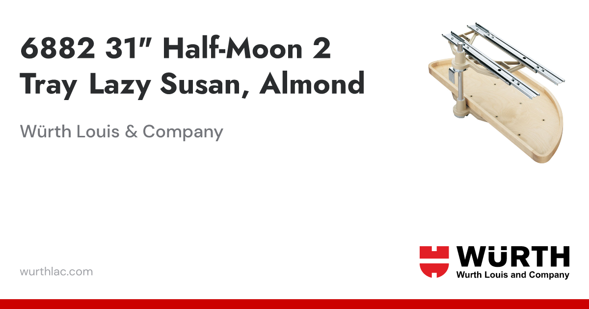 6882 31" Half-Moon 2 Tray Lazy Susan, Almond | Würth Louis & Company