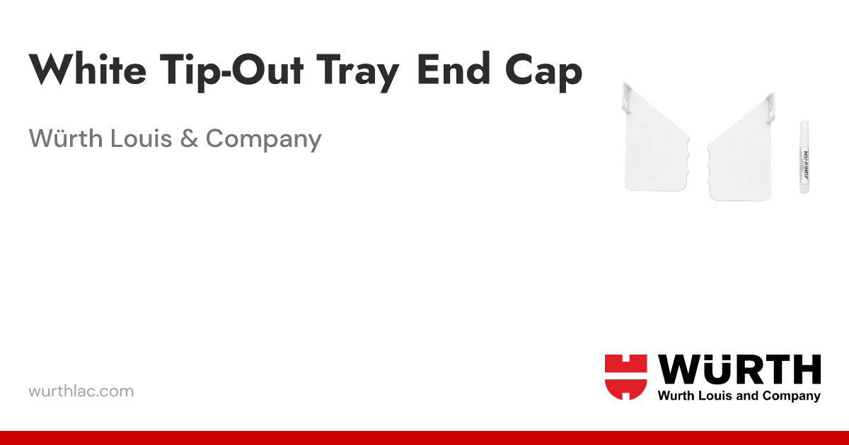 White Tip-Out Tray End Cap | Würth Louis & Company