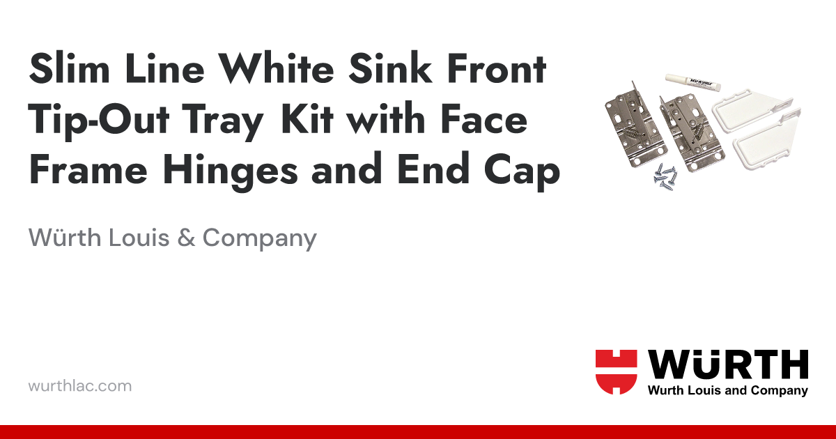 Slim Line White Sink Front Tip-Out Tray Kit with Face Frame Hinges and ...