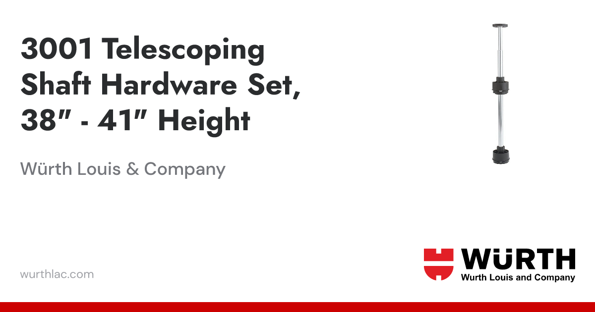 3001 Telescoping Shaft Hardware Set, 38" - 41" Height | Würth Louis ...