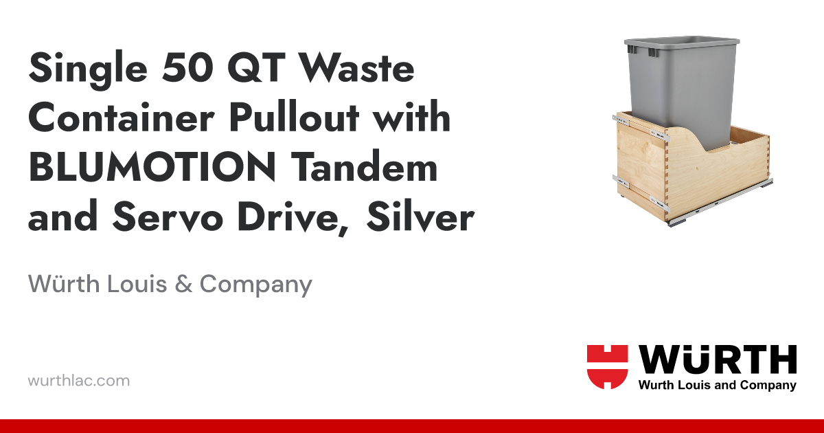 Single 50 QT Waste Container Pullout with BLUMOTION Tandem and Servo ...