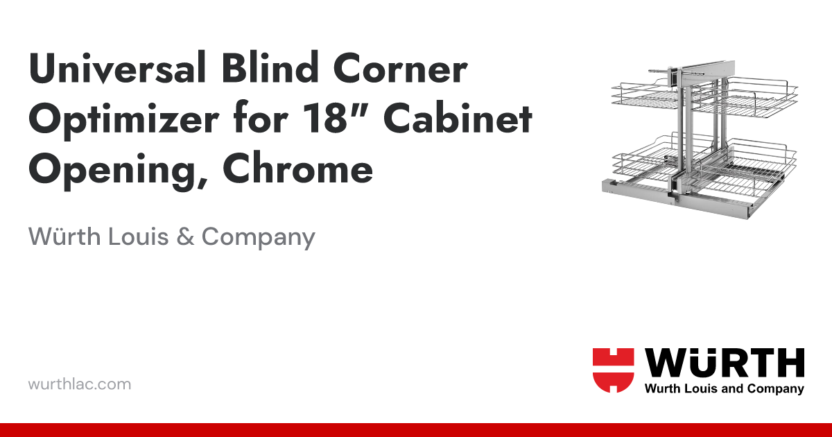 Universal Blind Corner Optimizer for 18" Cabinet Opening, Chrome ...