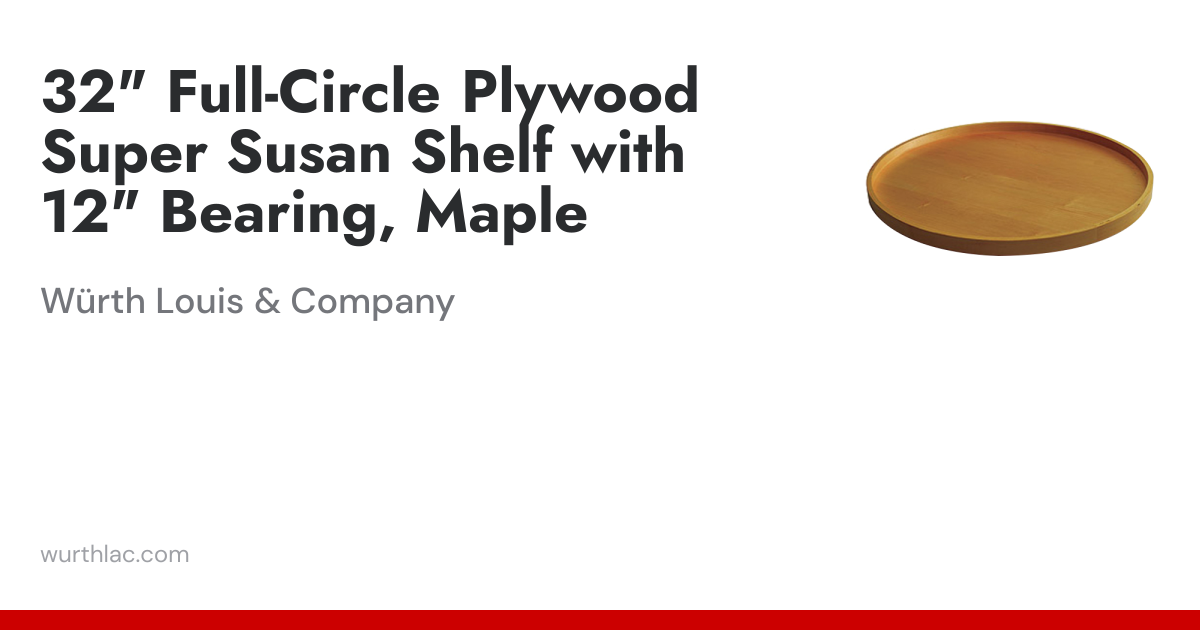 32" Full-Circle Plywood Super Susan Shelf with 12" Bearing, Maple ...