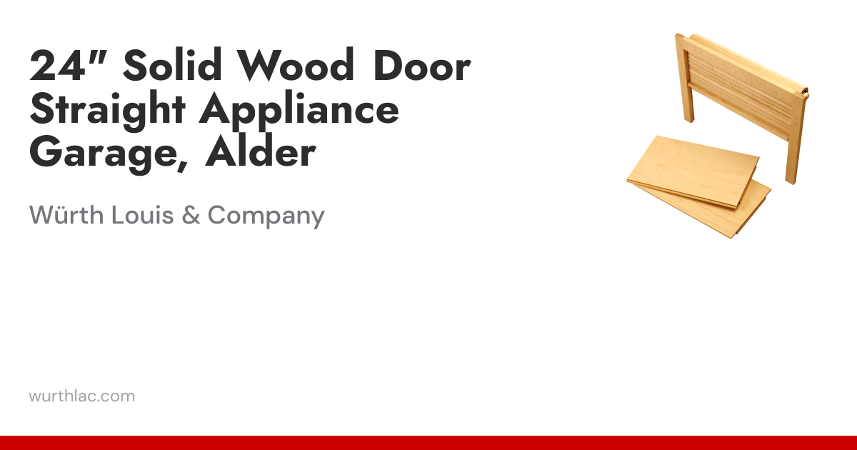 24" Solid Wood Door Straight Appliance Garage, Alder | Würth Louis ...