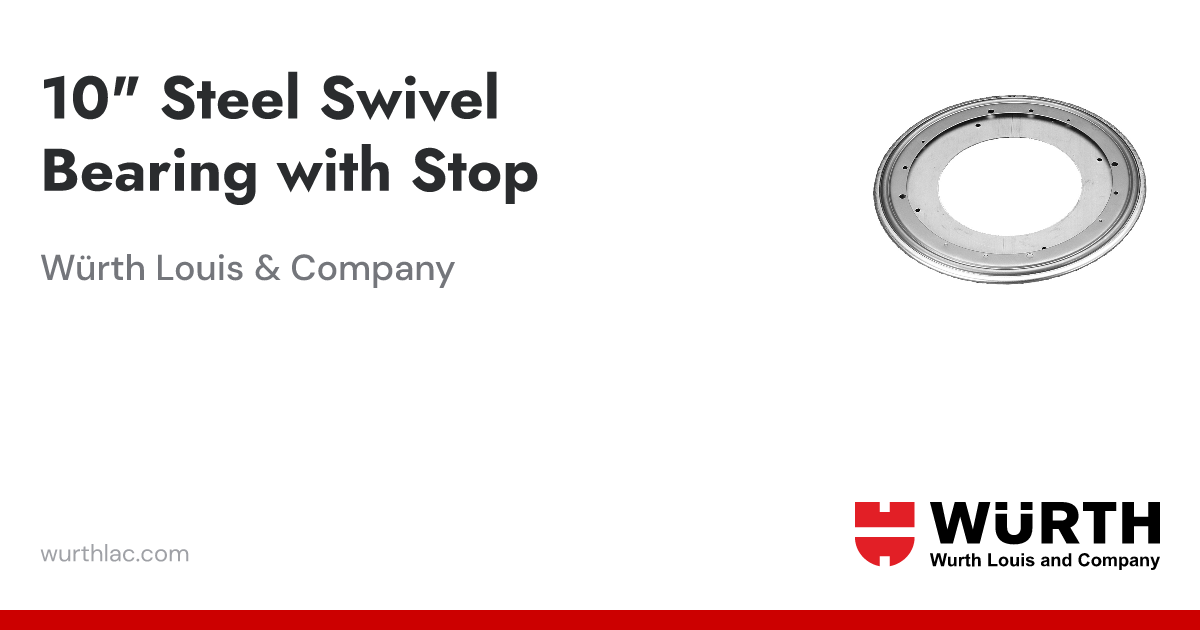 10" Steel Swivel Bearing with Stop | Würth Louis & Company