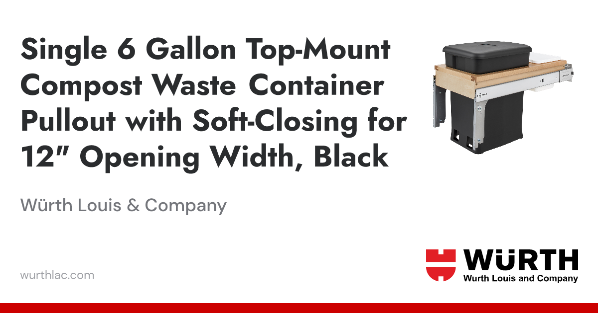 Single 6 Gallon Top-Mount Compost Waste Container Pullout with Soft ...