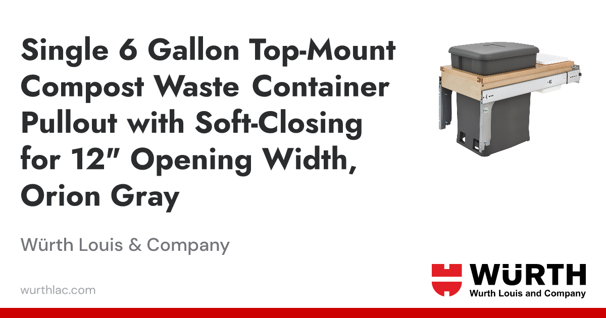 Single 6 Gallon Top-Mount Compost Waste Container Pullout with Soft ...