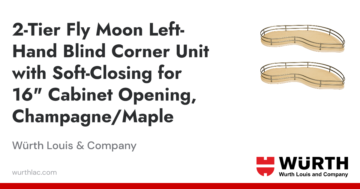 2-Tier Fly Moon Left-Hand Blind Corner Unit with Soft-Closing for 16 ...