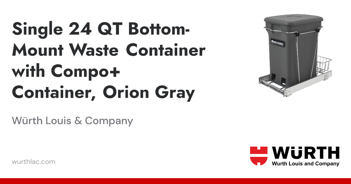 Single 24 QT Bottom-Mount Waste Container with Compo+ Container, Orion ...