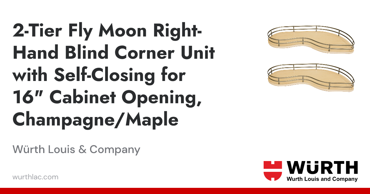 2-Tier Fly Moon Right-Hand Blind Corner Unit with Self-Closing for 16 ...