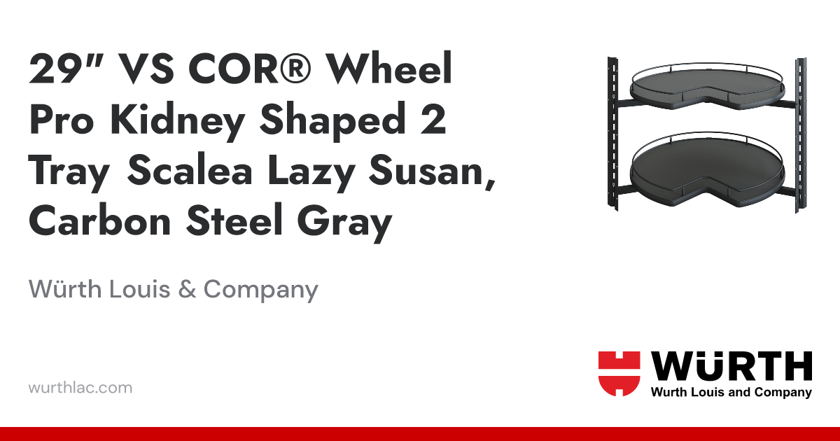 29" VS COR® Wheel Pro Kidney Shaped 2 Tray Scalea Lazy Susan, Carbon ...