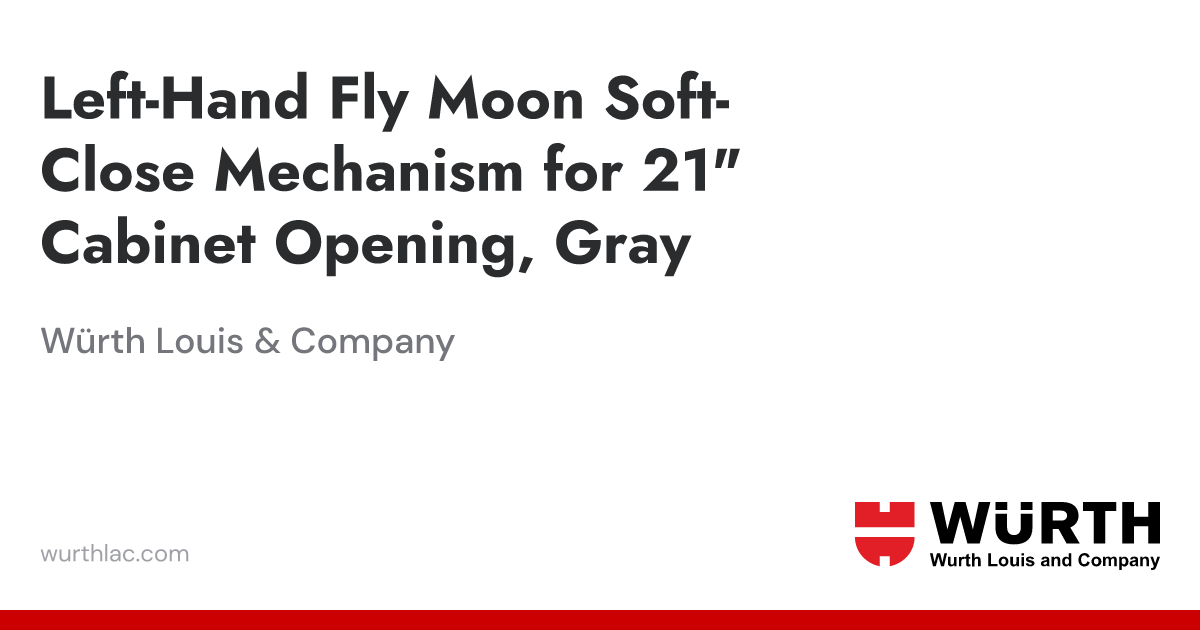 Left-Hand Fly Moon Soft-Close Mechanism for 21" Cabinet Opening, Gray ...