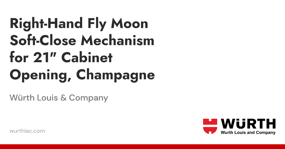 Right-Hand Fly Moon Soft-Close Mechanism for 21" Cabinet Opening ...