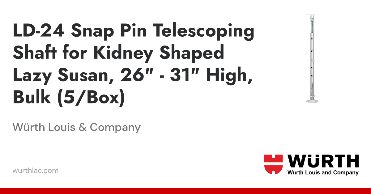 LD-24 Snap Pin Telescoping Shaft for Kidney Shaped Lazy Susan, 26" - 31 ...