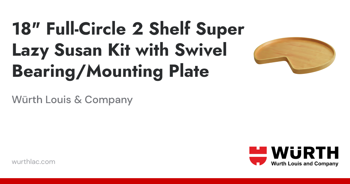 18" Full-Circle 2 Shelf Super Lazy Susan Kit with Swivel Bearing ...