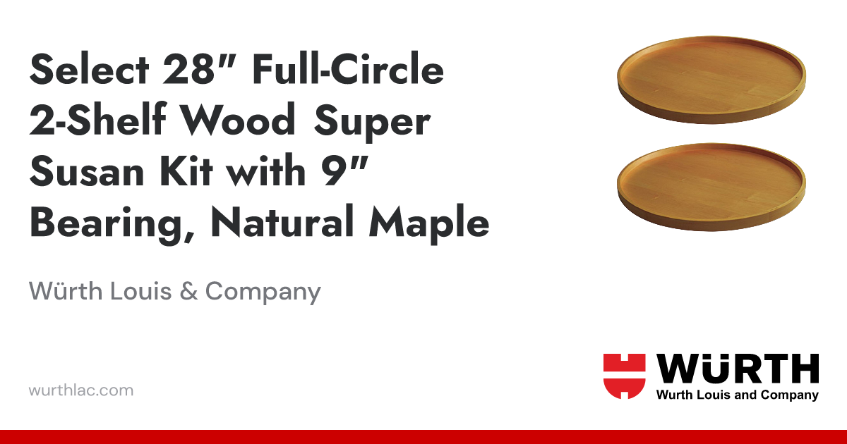 Select 28" Full-Circle 2-Shelf Wood Super Susan Kit with 9" Bearing ...