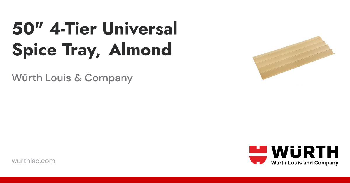 50" 4-Tier Universal Spice Tray, Almond | Würth Louis & Company