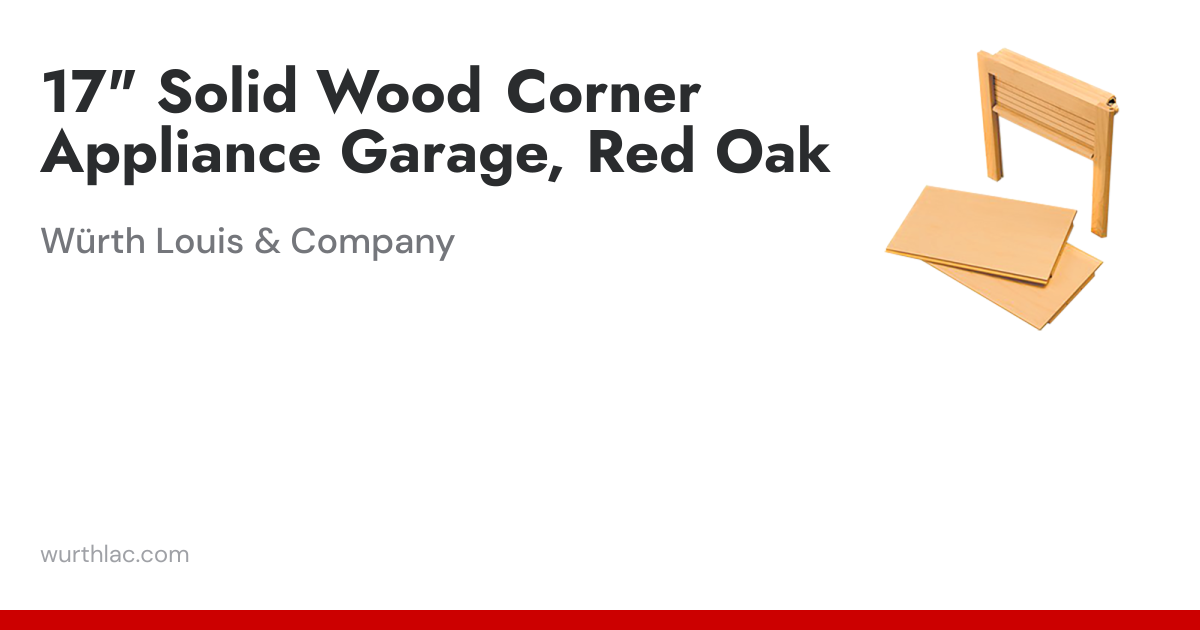 17" Solid Wood Corner Appliance Garage, Red Oak | Würth Louis & Company