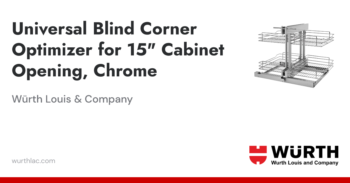 Universal Blind Corner Optimizer for 15" Cabinet Opening, Chrome ...