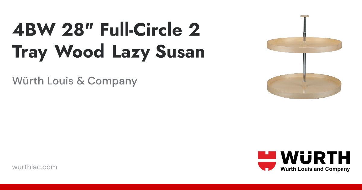 4BW 28" Full-Circle 2 Tray Wood Lazy Susan | Würth Louis & Company