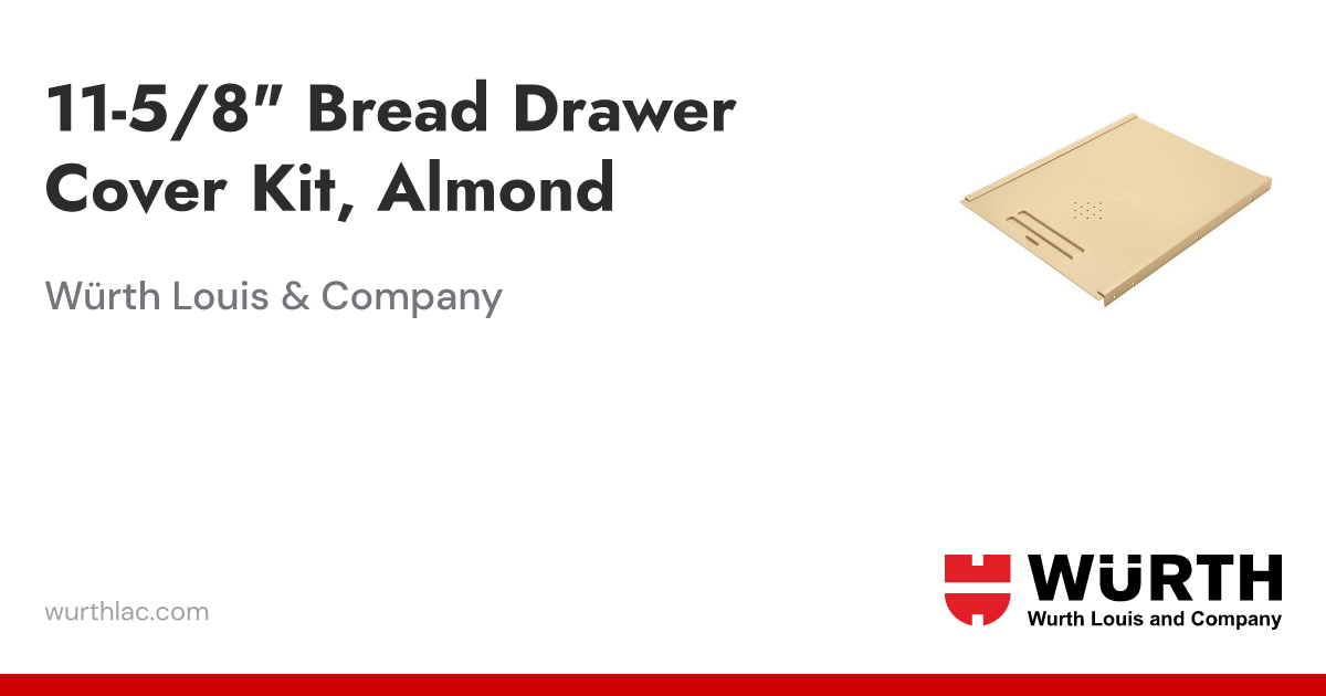 11-5/8" Bread Drawer Cover Kit, Almond | Würth Louis & Company