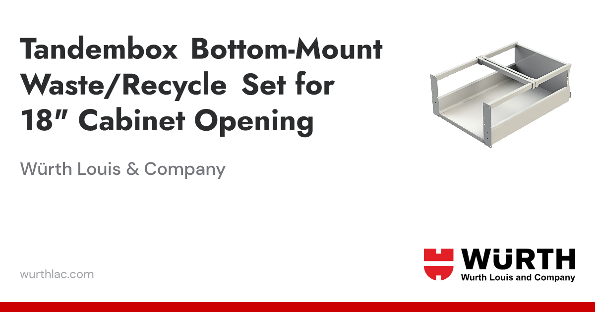 Tandembox Bottom-Mount Waste/Recycle Set for 18" Cabinet Opening ...