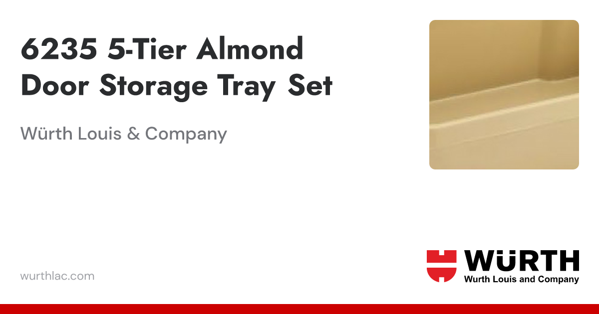 6235 5-Tier Almond Door Storage Tray Set | Würth Louis & Company