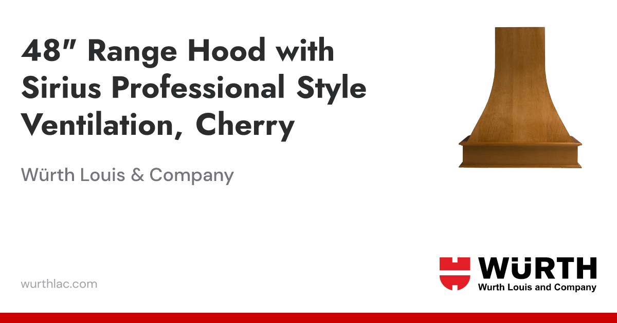 48" Range Hood with Sirius Professional Style Ventilation, Cherry ...