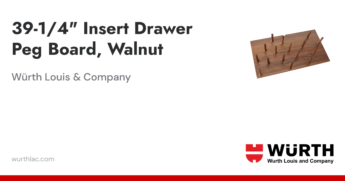 39-1/4" Insert Drawer Peg Board, Walnut | Würth Louis & Company