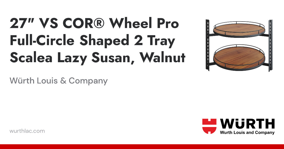 27" VS COR® Wheel Pro Full-Circle Shaped 2 Tray Scalea Lazy Susan ...