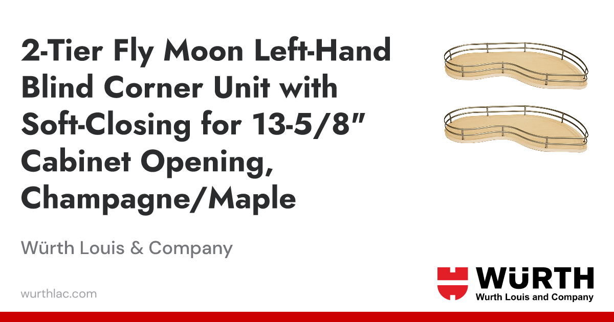 2-Tier Fly Moon Left-Hand Blind Corner Unit with Soft-Closing for 13-5/ ...