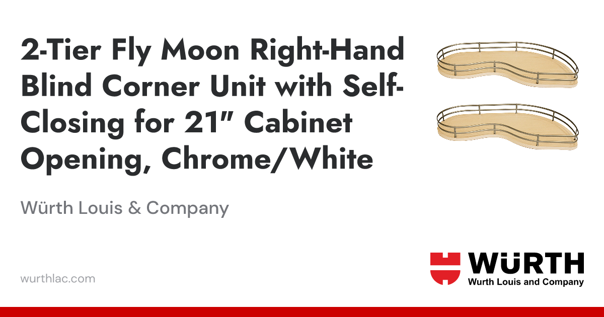 2-Tier Fly Moon Right-Hand Blind Corner Unit with Self-Closing for 21 ...