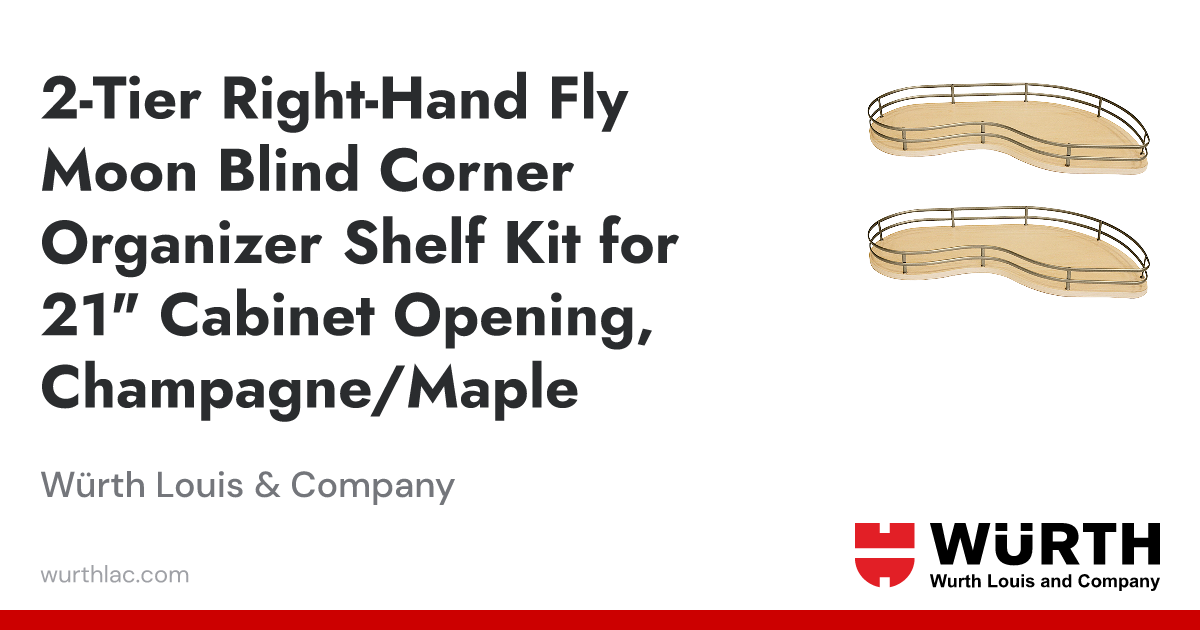 2-Tier Right-Hand Fly Moon Blind Corner Organizer Shelf Kit for 21 ...