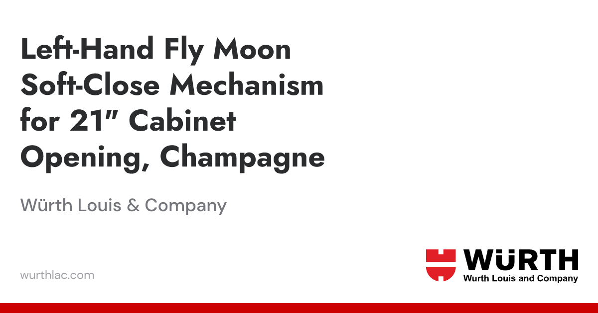 Left-Hand Fly Moon Soft-Close Mechanism for 21" Cabinet Opening ...