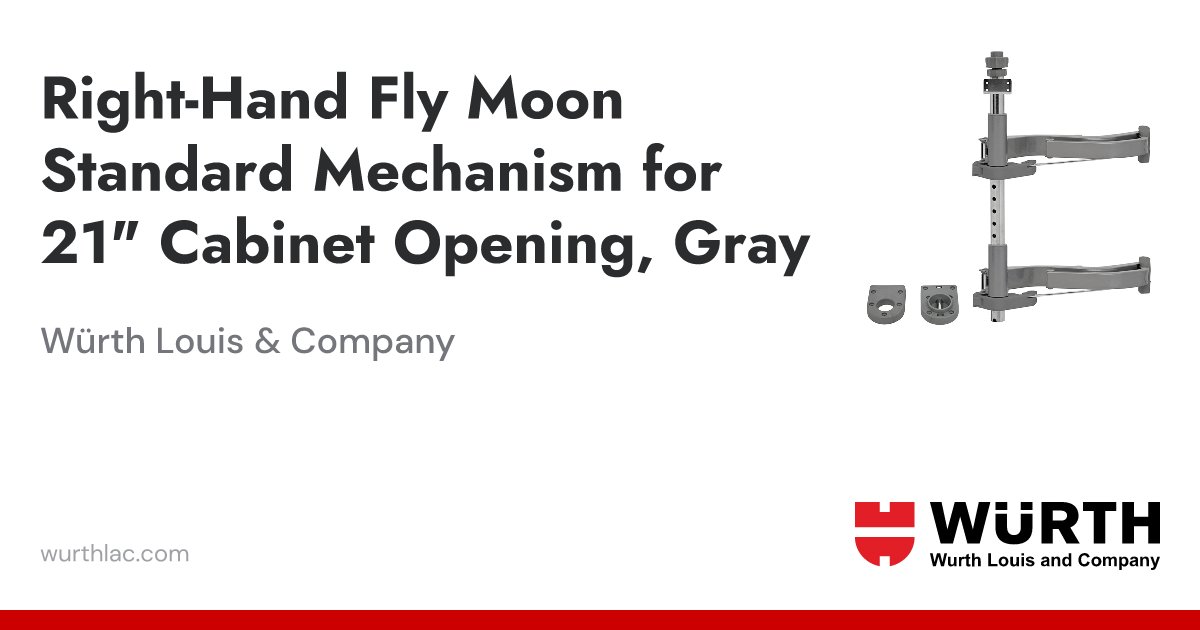 Right-Hand Fly Moon Standard Mechanism for 21" Cabinet Opening, Gray ...