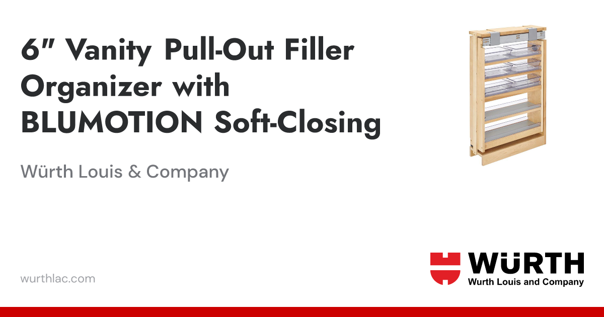 6" Vanity Pull-Out Filler Organizer with BLUMOTION Soft-Closing | Würth ...