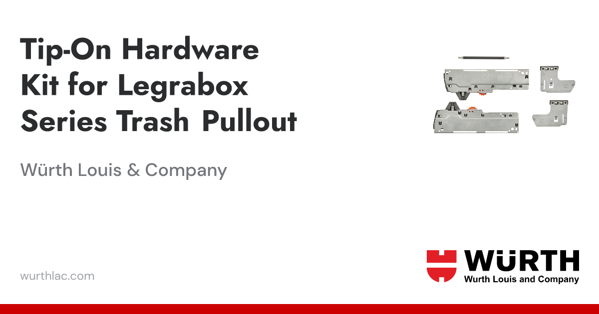 Tip-On Hardware Kit for Legrabox Series Trash Pullout | Würth Louis ...