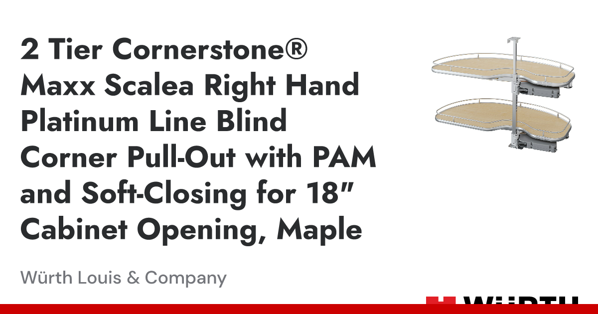 2 Tier Cornerstone® Maxx Scalea Right Hand Platinum Line Blind Corner ...