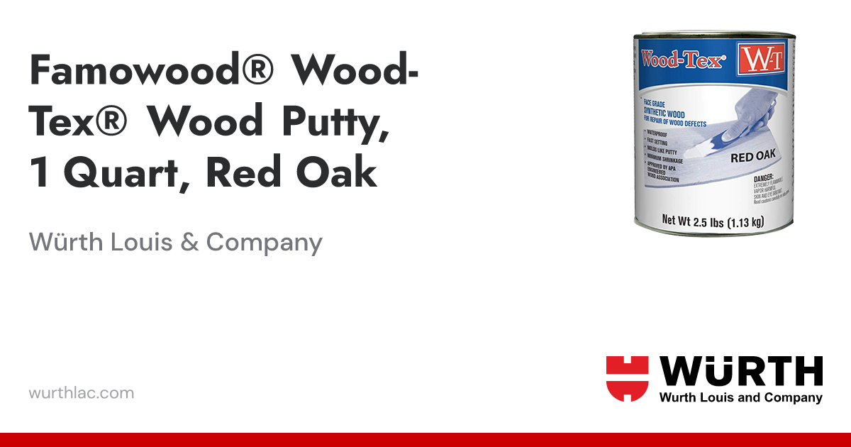 Famowood® Wood-Tex® Wood Putty, 1 Quart, Red Oak | Würth Louis & Company