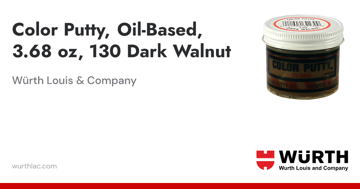 Color Putty, Oil-Based, 3.68 oz, 130 Dark Walnut | Würth Louis & Company