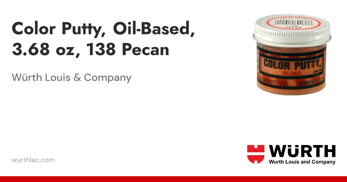 Color Putty, Oil-Based, 3.68 oz, 138 Pecan | Würth Louis & Company