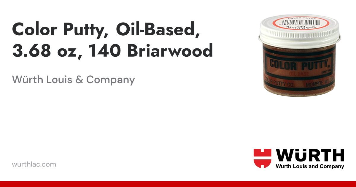 Color Putty, Oil-Based, 3.68 oz, 140 Briarwood | Würth Louis & Company