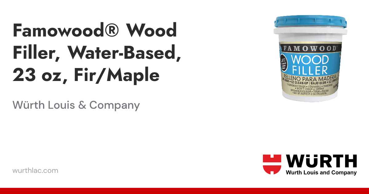 Famowood® Wood Filler, Water-Based, 23 oz, Fir/Maple | Würth Louis ...