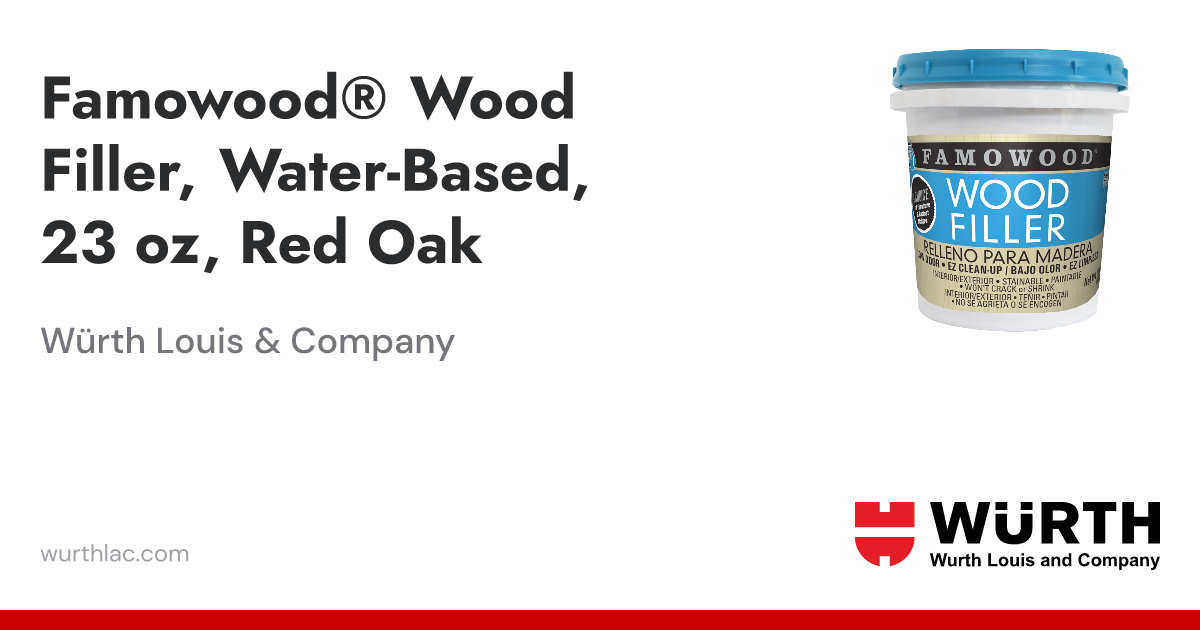 Famowood® Wood Filler, Water-Based, 23 oz, Red Oak | Würth Louis & Company