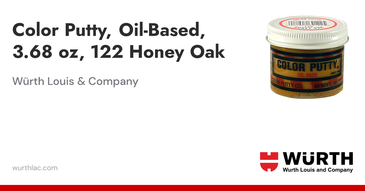 Color Putty, Oil-Based, 3.68 oz, 122 Honey Oak | Würth Louis & Company